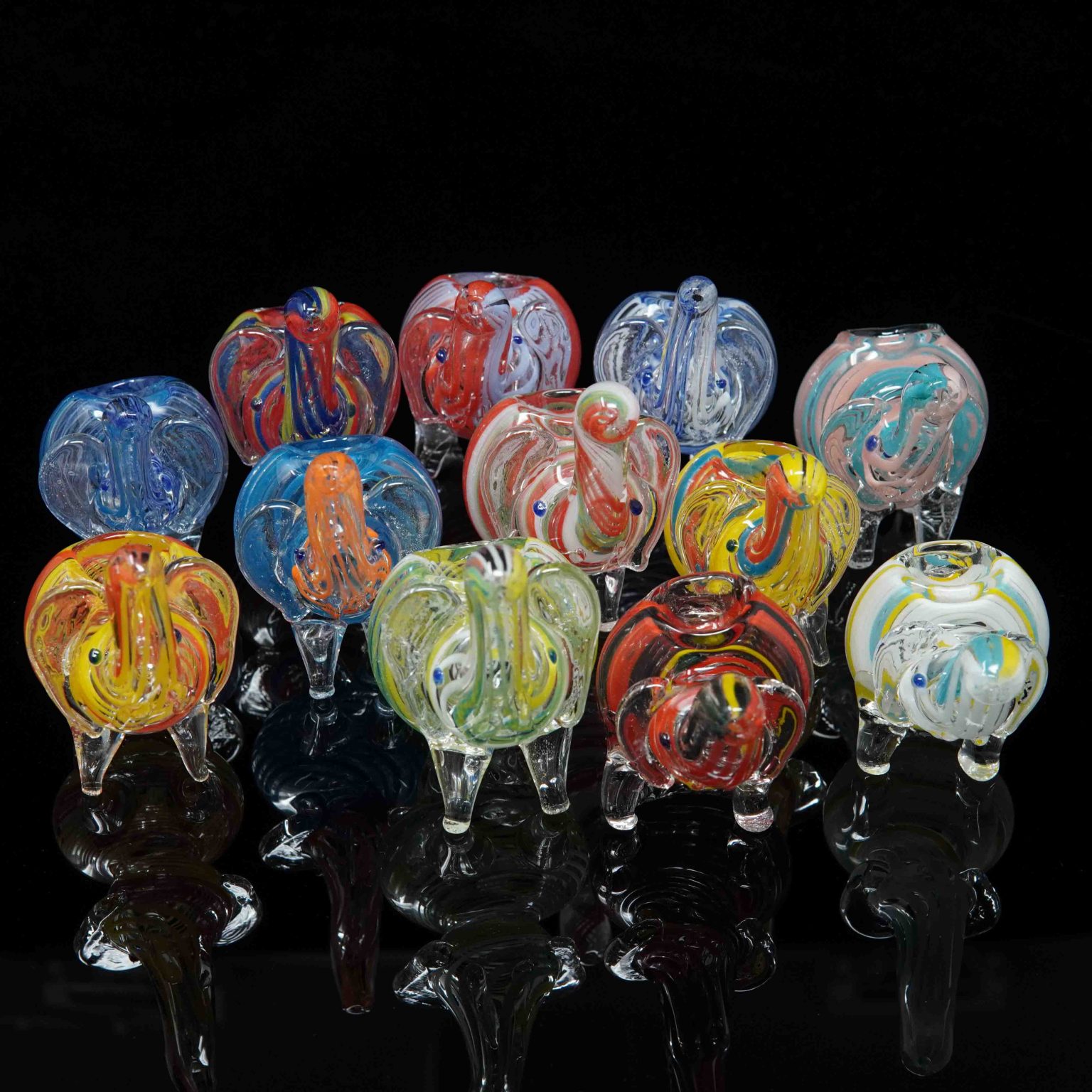 Handmade 3" Small Elephant Assorted - Project Alpha Pipes