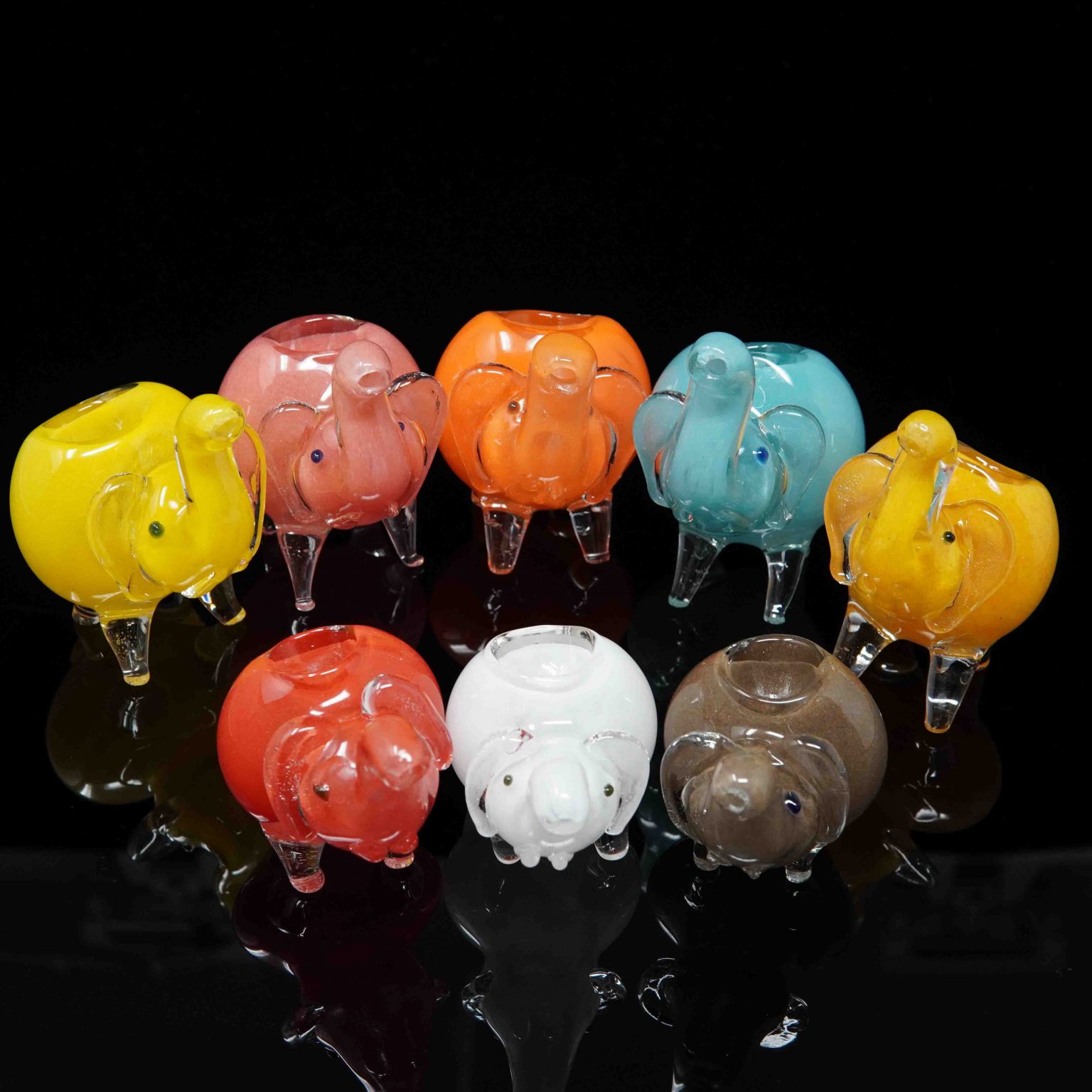 Handmade 3" Mini Elephant Glass Pipe - Project Alpha Pipes