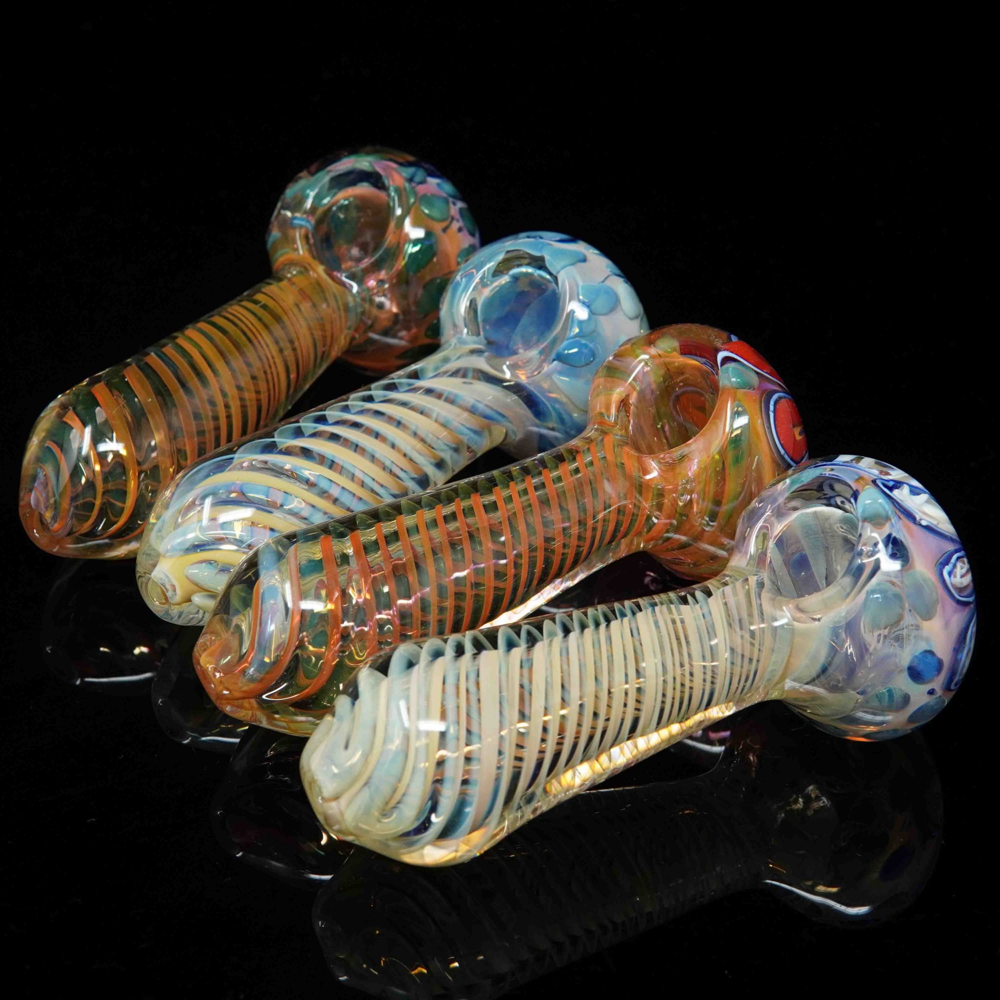 Handmade 5" Heavy Thick Swirl Glass Pipe - Project Alpha Pipes