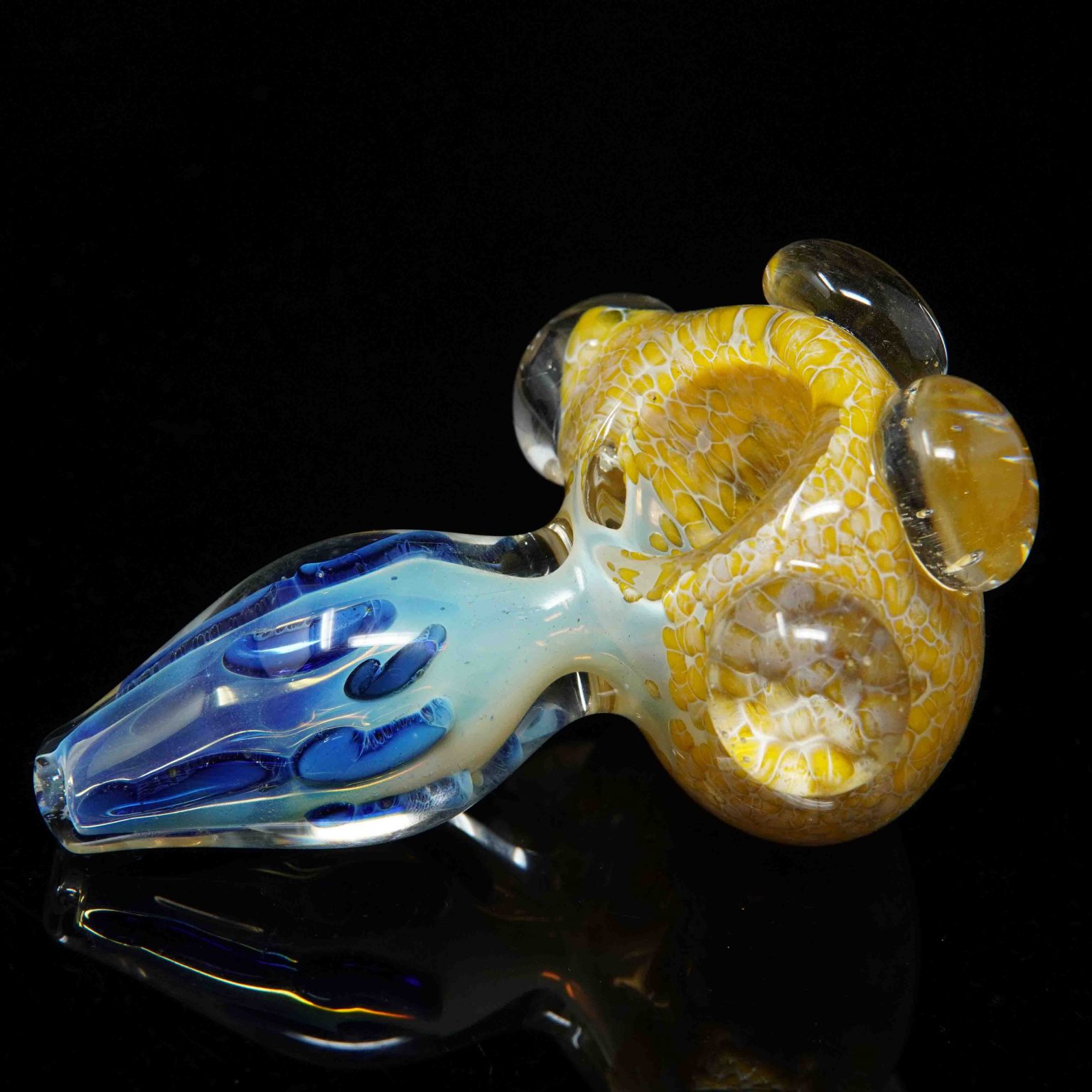 Handmade 4" Giant Lotus Head Glass Pipe - Project Alpha Pipes