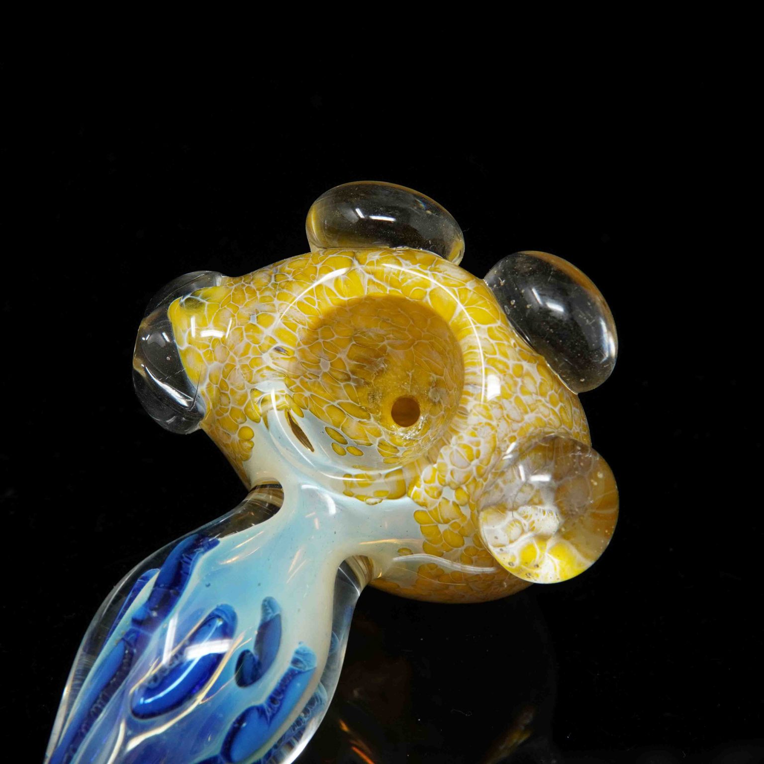 Handmade 4" Giant Lotus Head Glass Pipe - Project Alpha Pipes
