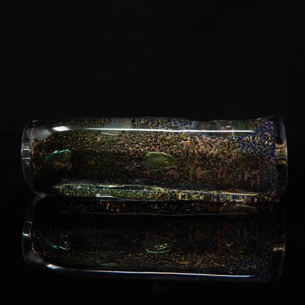 Handmade 4" Obsidian Square Glass Pipe - Project Alpha Pipes