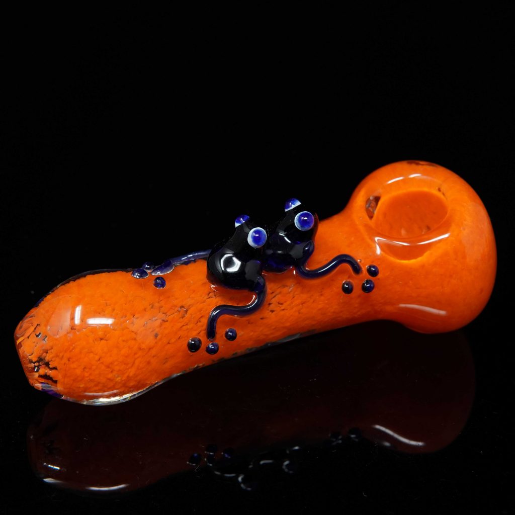 Handmade 4.5" Double Frog Glass Pipe - Project Alpha Pipes