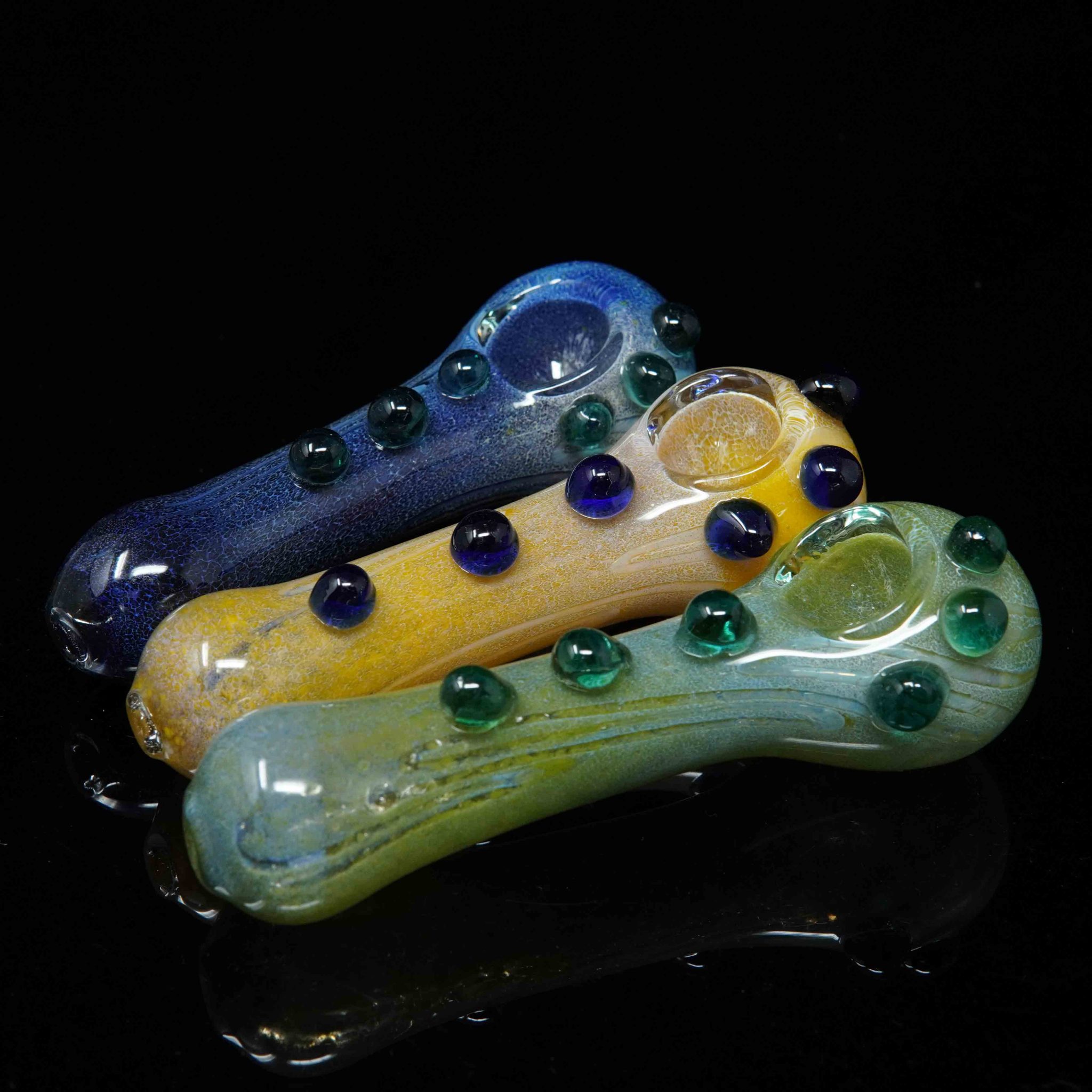 Handmade 4.5" Cute Buttons Glass Pipe - Project Alpha Pipes