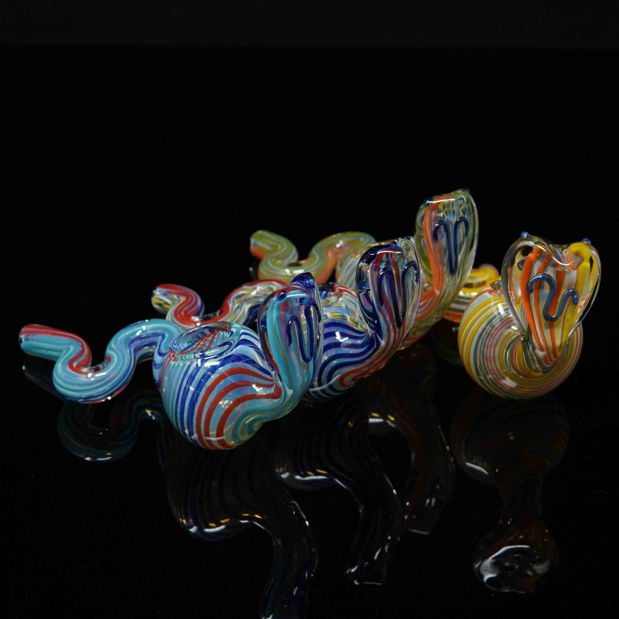 Handmade 5" Random Cobra Snake Glass Pipe - Project Alpha Pipes