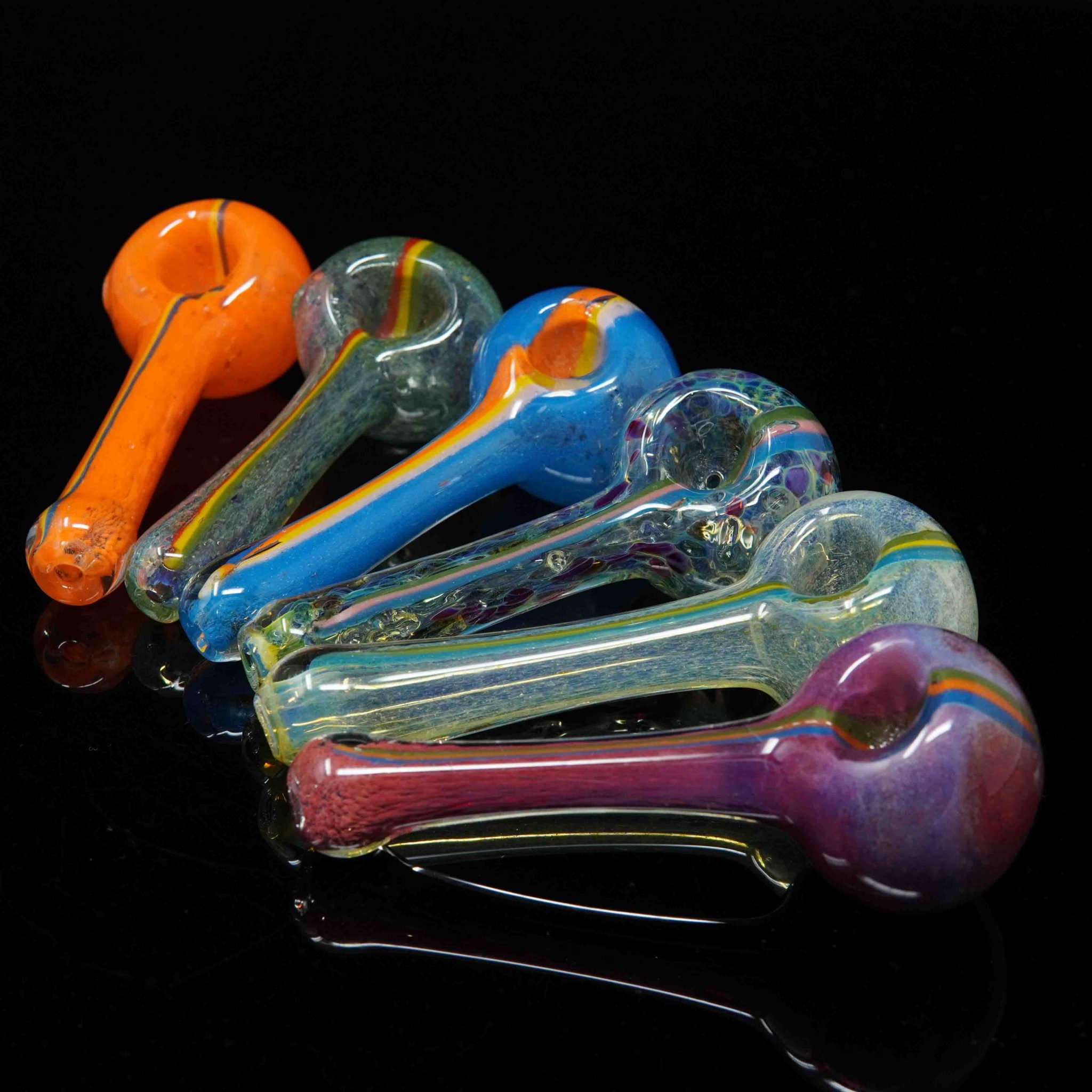 Handmade 4" Rainbow Straight Glass Pipe - Project Alpha Pipes