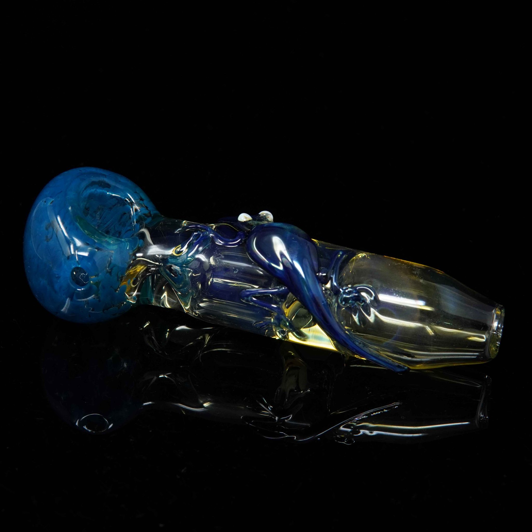 Handmade 5" Hugging Gecko Glass Pipe - Project Alpha Pipes