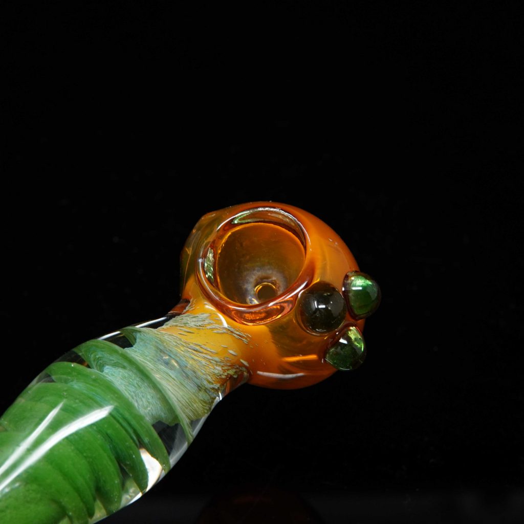 Handmade 4" Elemental Spiral Glass Pipe - Project Alpha Pipes