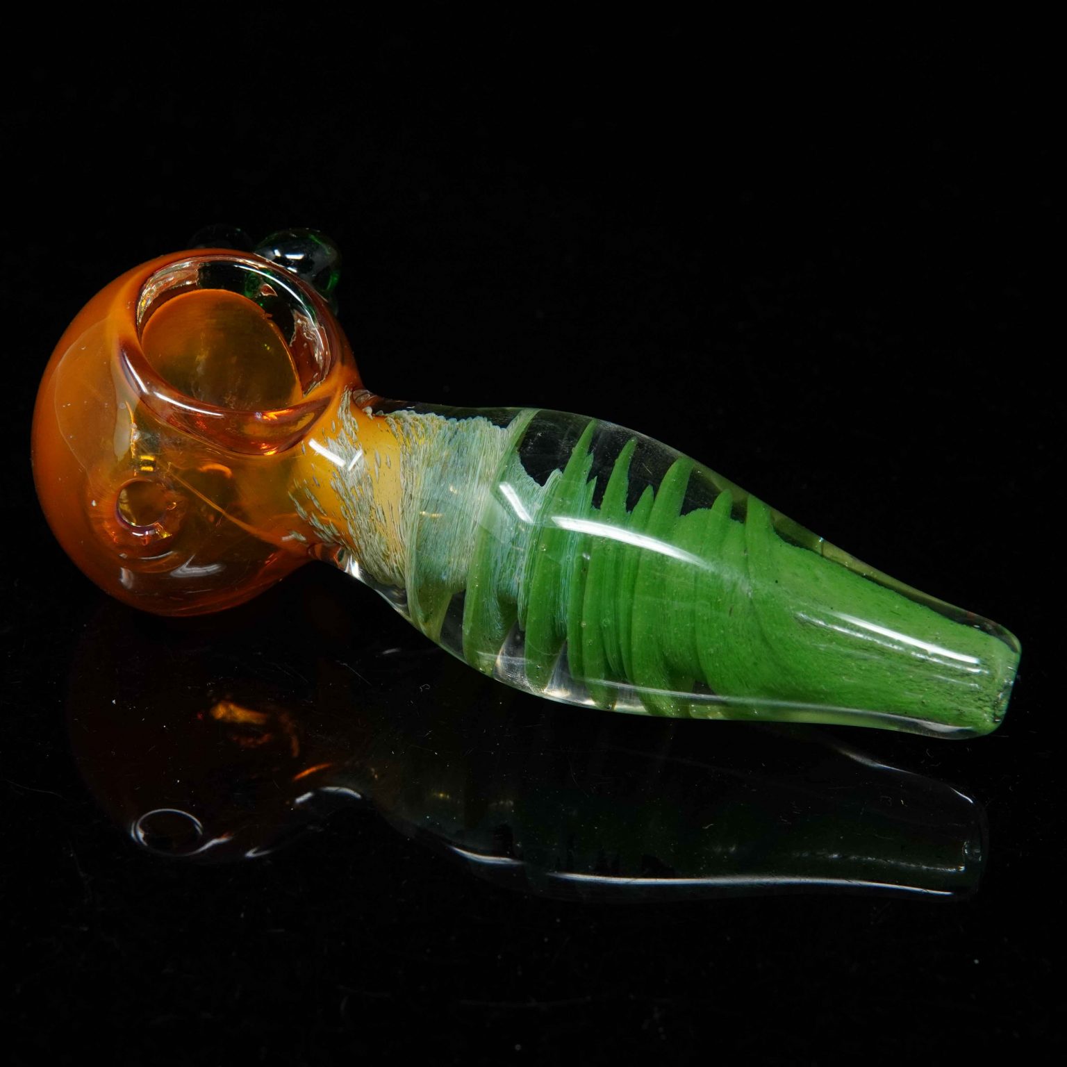 Handmade 4" Elemental Spiral Glass Pipe - Project Alpha Pipes