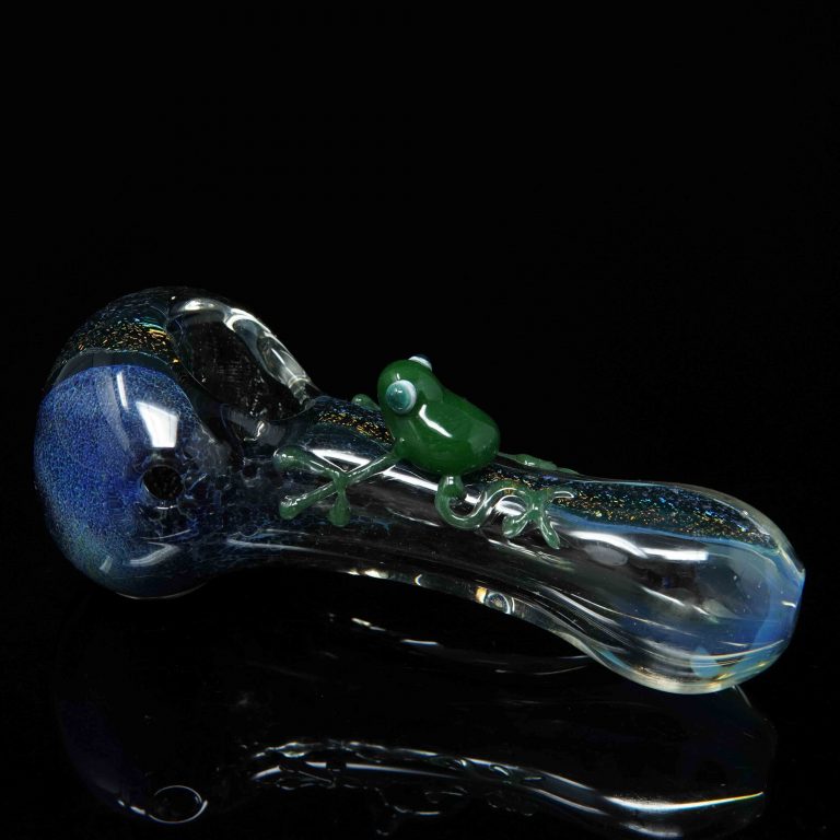 Handmade 4" Dichroic Frog Glass Pipe - Project Alpha Pipes