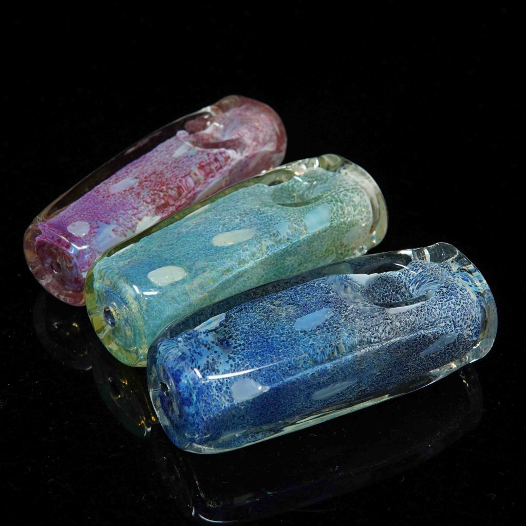 Handmade 4" Marble Granite Square Glass Pipe - Project Alpha Pipes