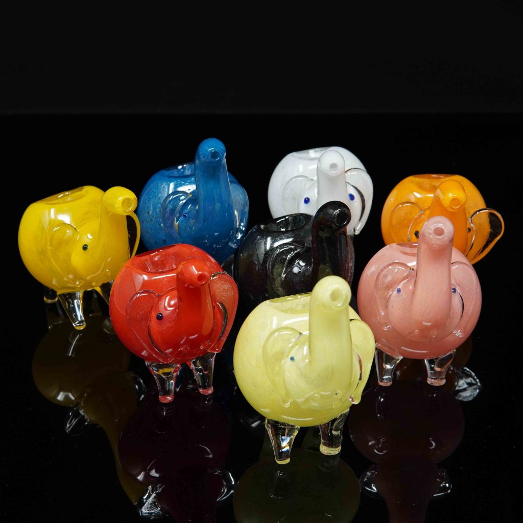 Handmade 4.5" Large Solid Elephant Glass Pipe - Project Alpha Pipes