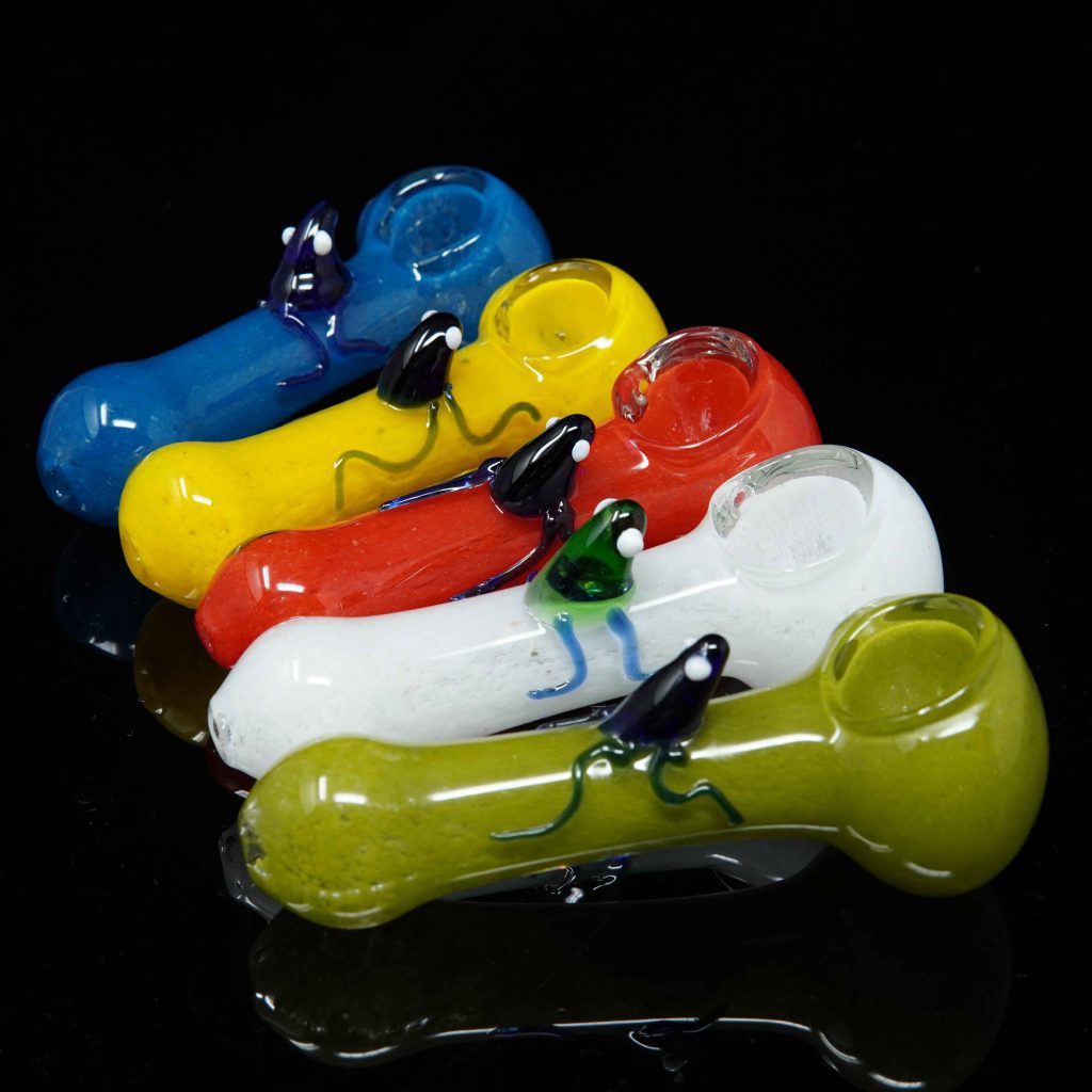 Handmade 4.5" Tiny Frog Glass Pipe - Project Alpha Pipes