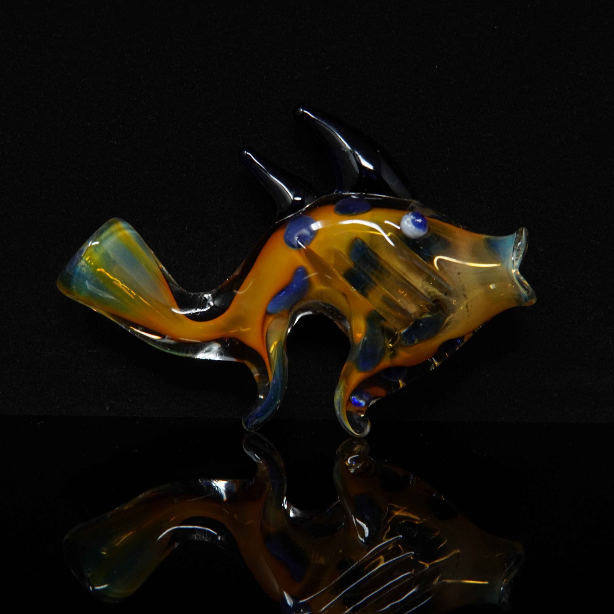Handmade 3" Walking Fish Chillum Glass Pipe - Project Alpha Pipes